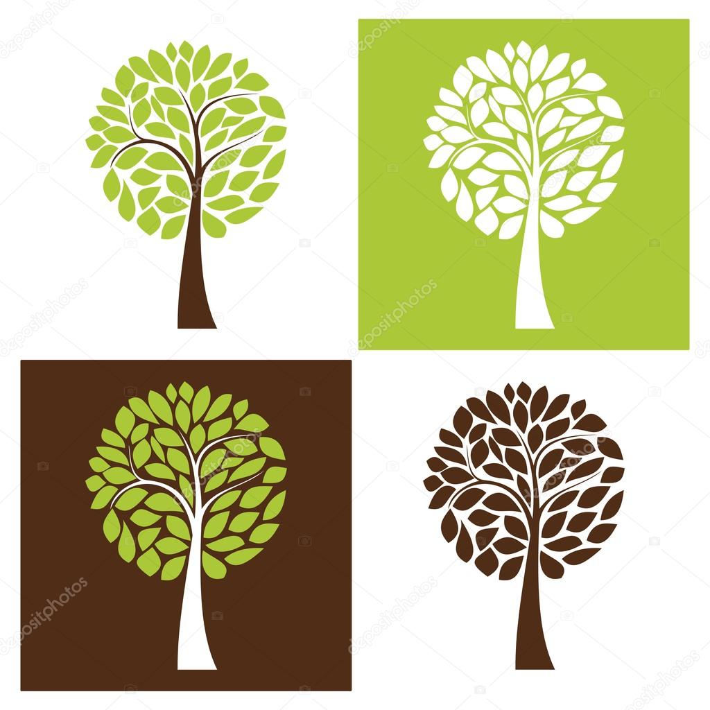 Simple vector tree set Stock Vector Image by ©pyty #74909545