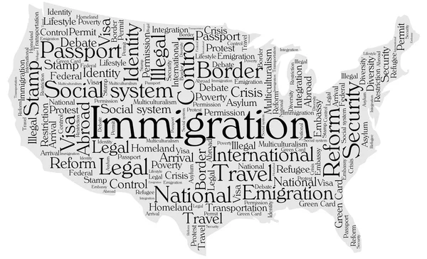 United States immigration word cloud — Stock Vector © pyty #83191754