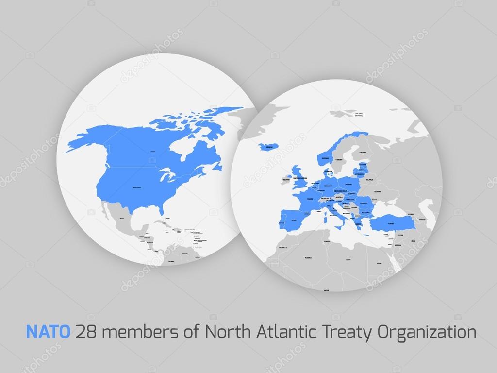 Países miembros de la OTAN vector, gráfico vectorial © pyty imagen ...