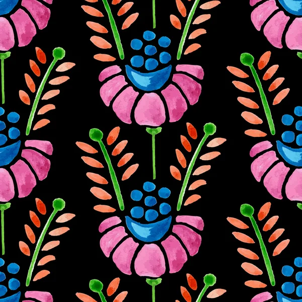 Seamless Watercolor Flower Pattern — Stock Vector © Jallom 55145713