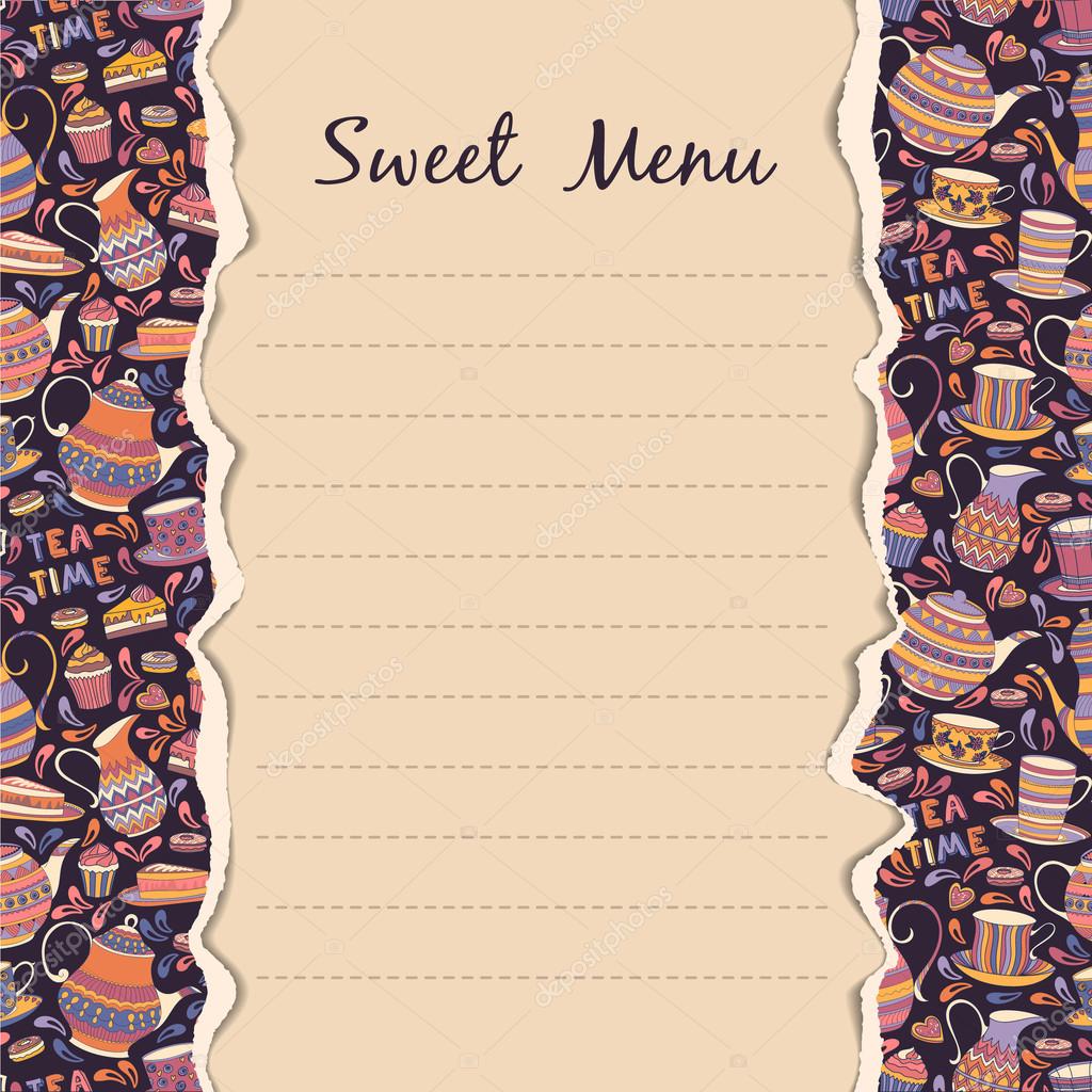 Sweet Menu Stock Vector Image by ©JalloM #70264115