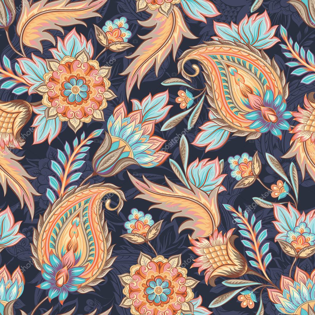 Seamless Paisley Pattern Stock Vector by ©JalloM 83111816