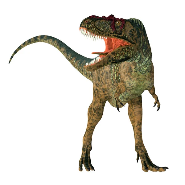 Dilophosaurus Large Carnivorous Theropod Dinosaur Lived Arizona Usa Jurassic Period — Stock ...