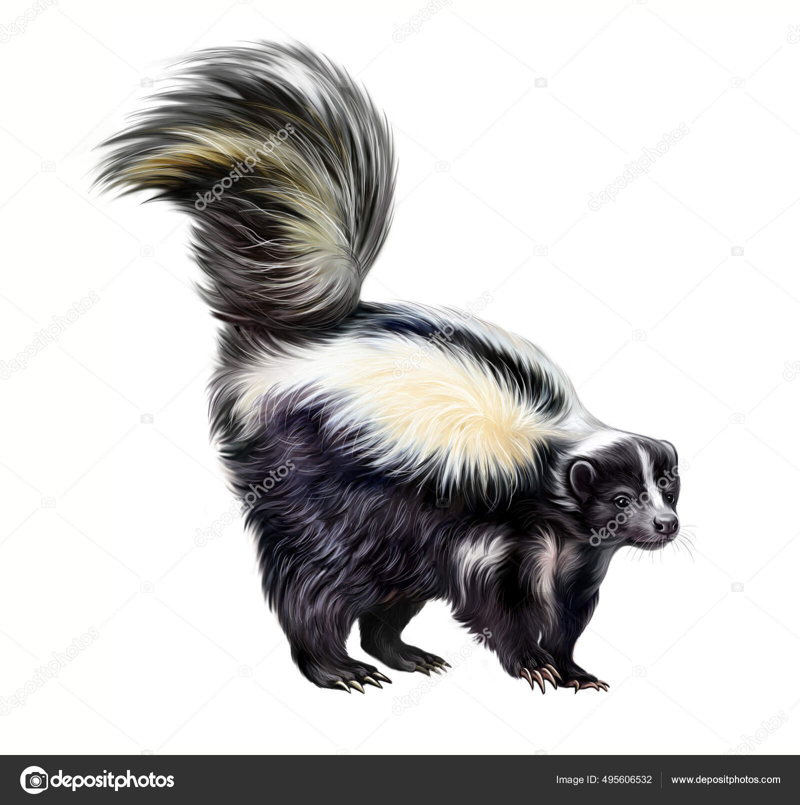 Mouffette Fond Blanc Gift For Her