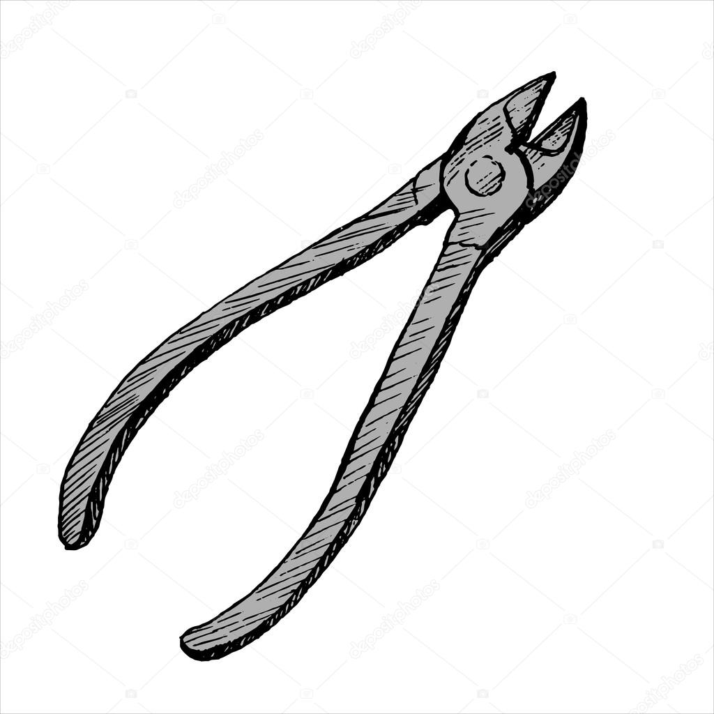 Hand drawn nippers Stock Vector by ©cat_arch_angel 122860862