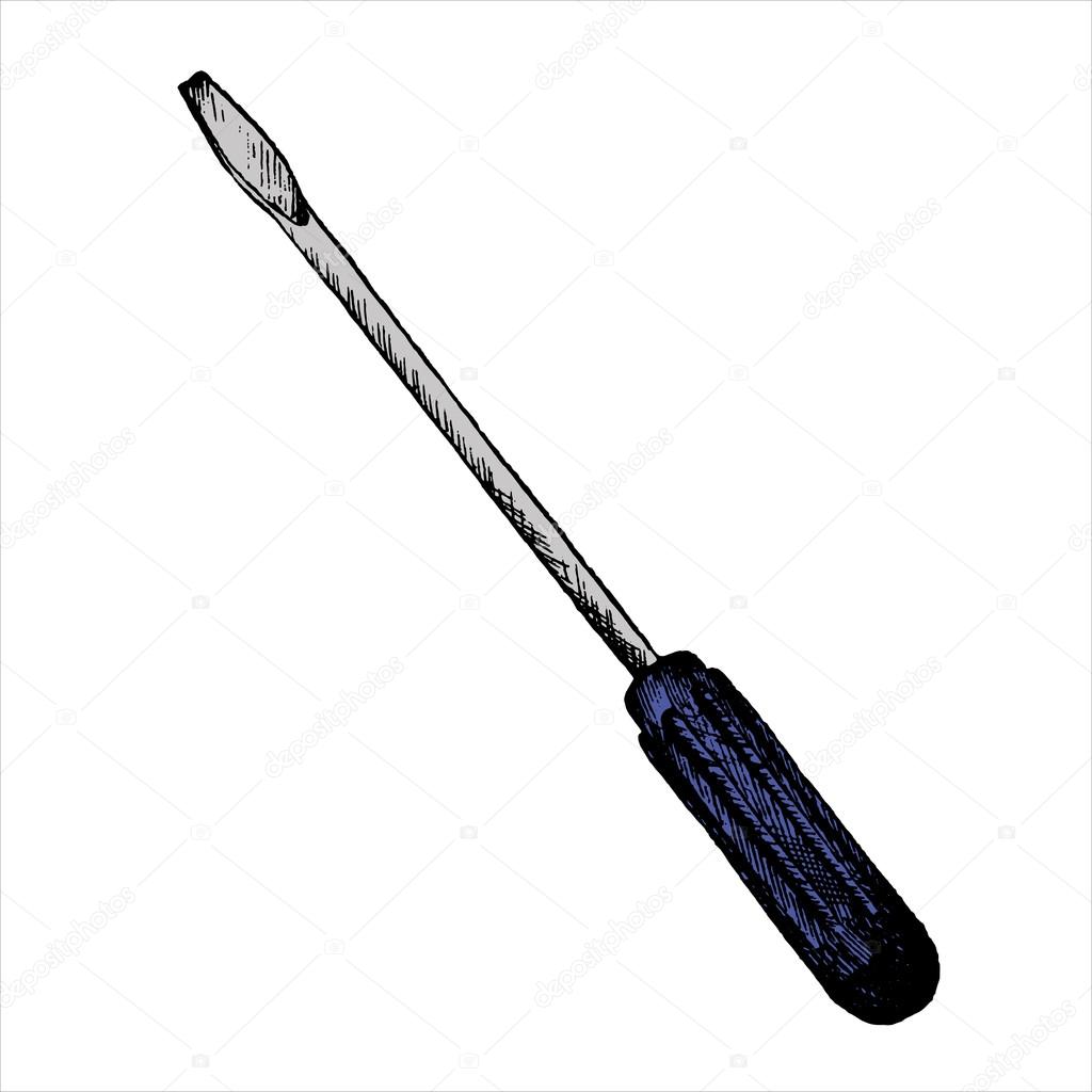 Hand drawn screwdriver Stock Vector Image by ©cat_arch_angel #122860896