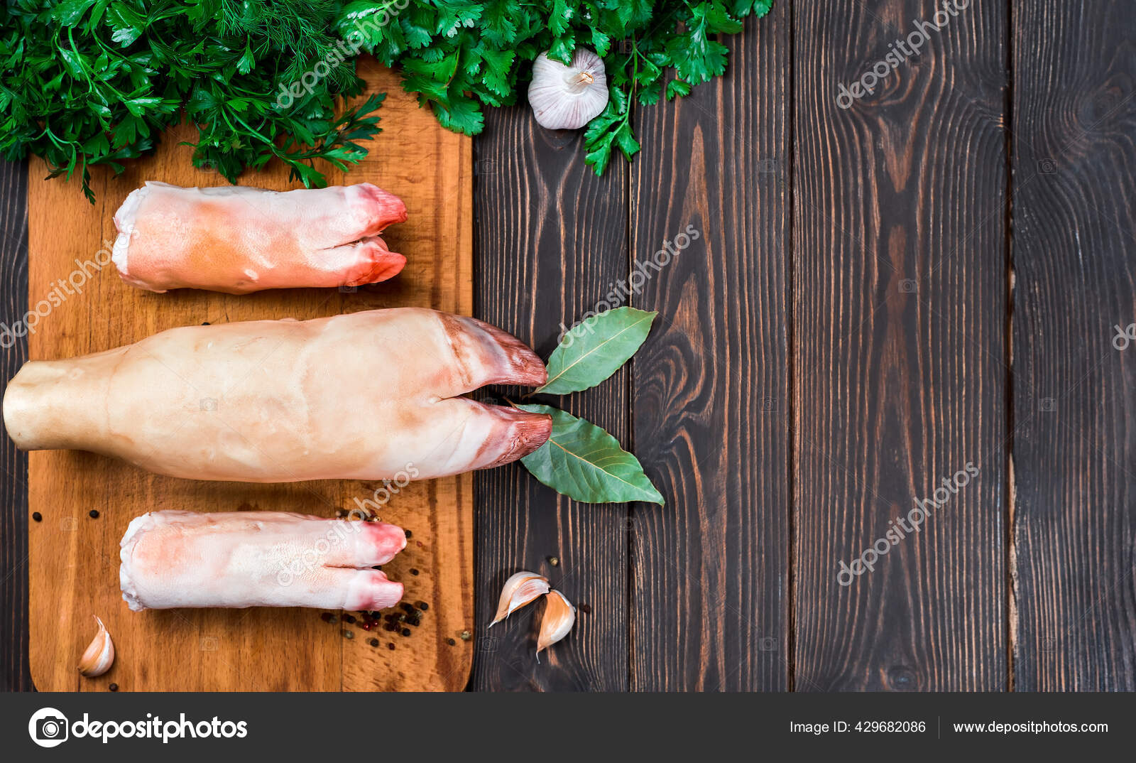 Jelly Making Set Raw Pork Legs Pork Shanks Beef Legs — Stock Photo ...