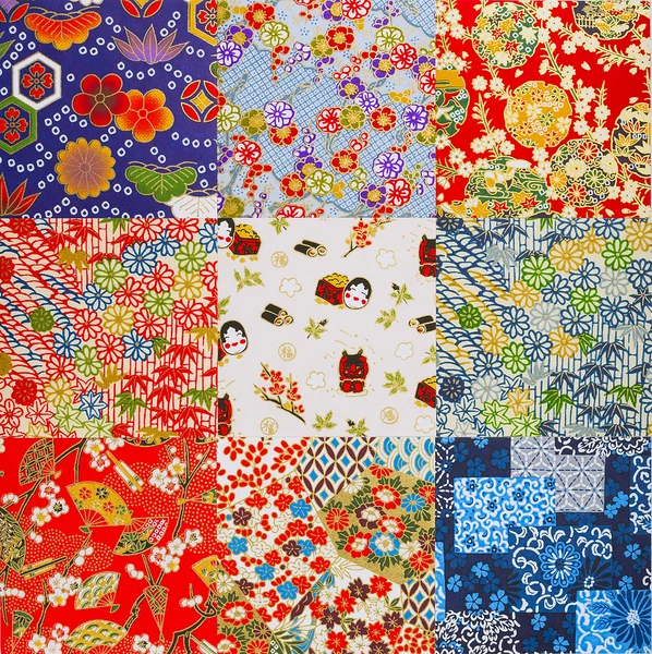 Traditional Japanese Pattern Origami Paper Texture Background Stock ...