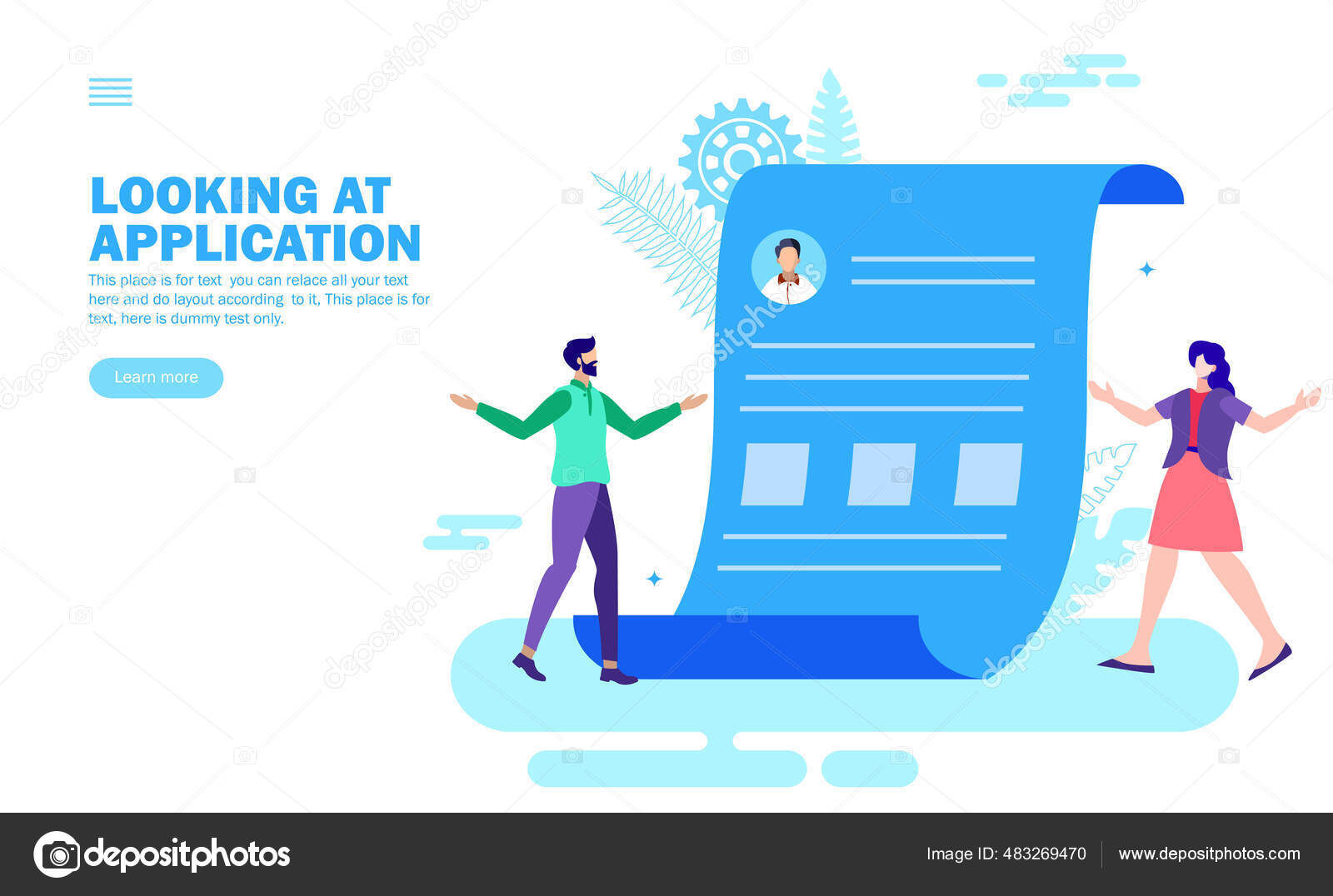 Team Looking Application Form Flat Vector Illustration Stock Vector by ...