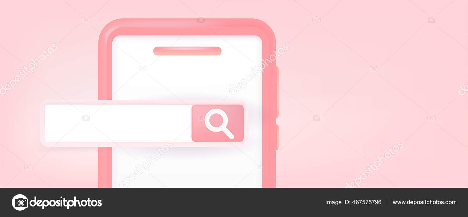 The search bar on your phone. Mobile search interface for search ...