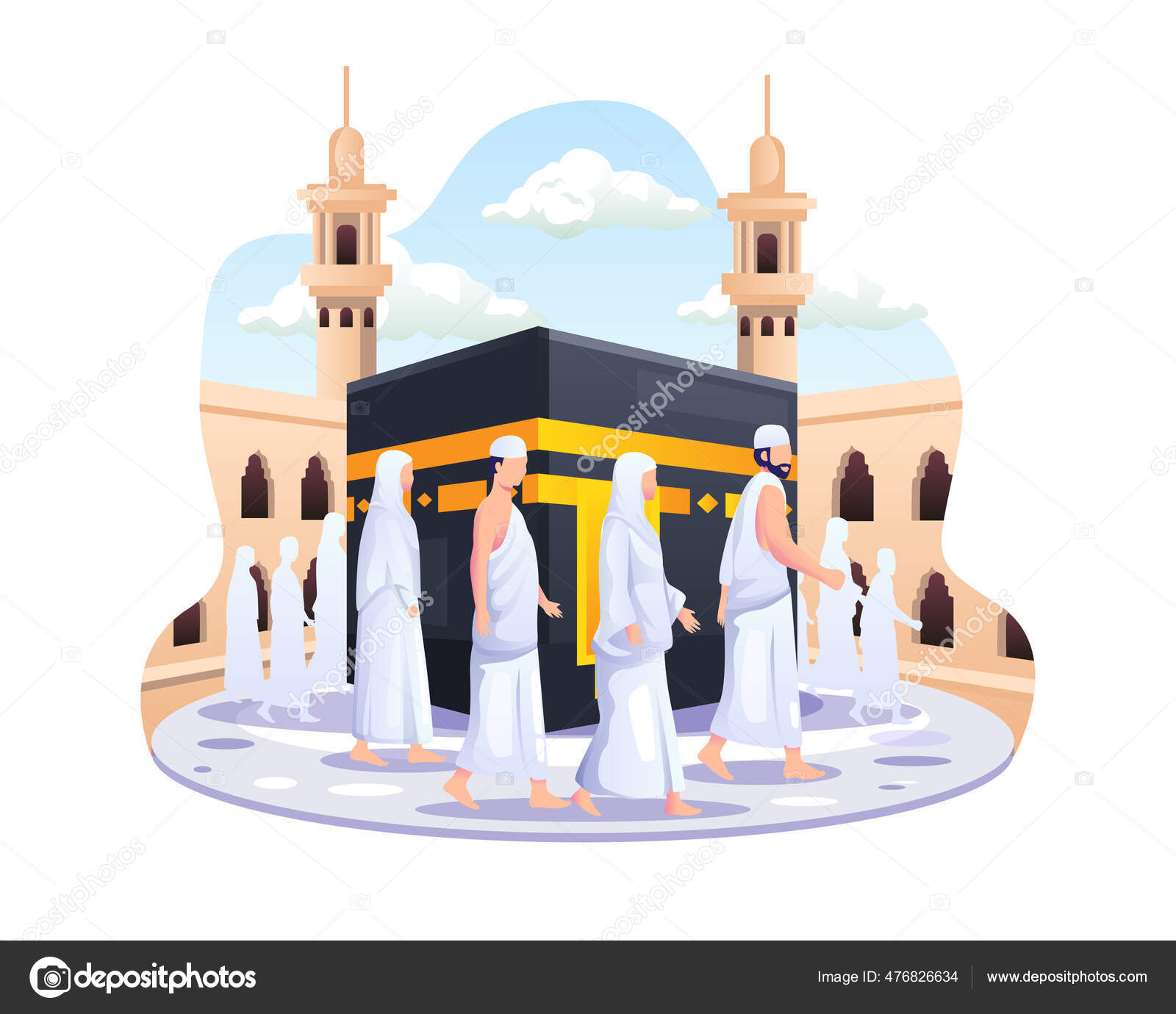 Doa Di Hadapan Kabah Clipart