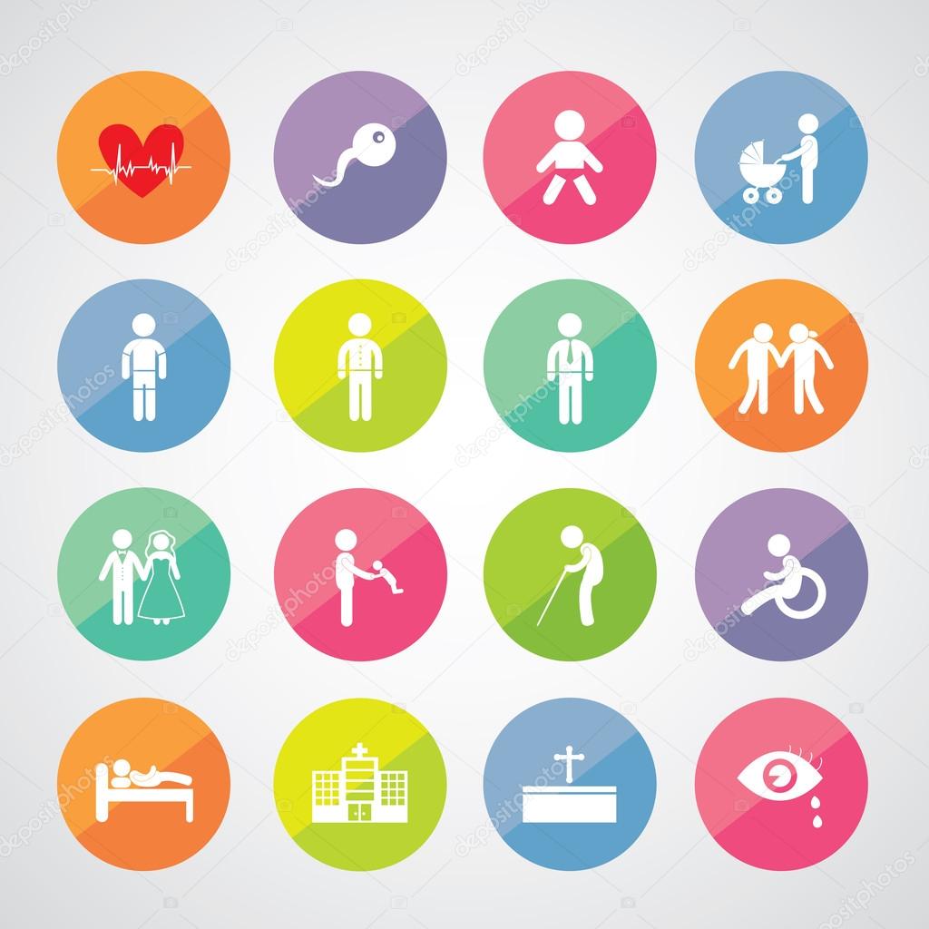 Human life icons Stock Vector Image by ©tackgalich #58093955