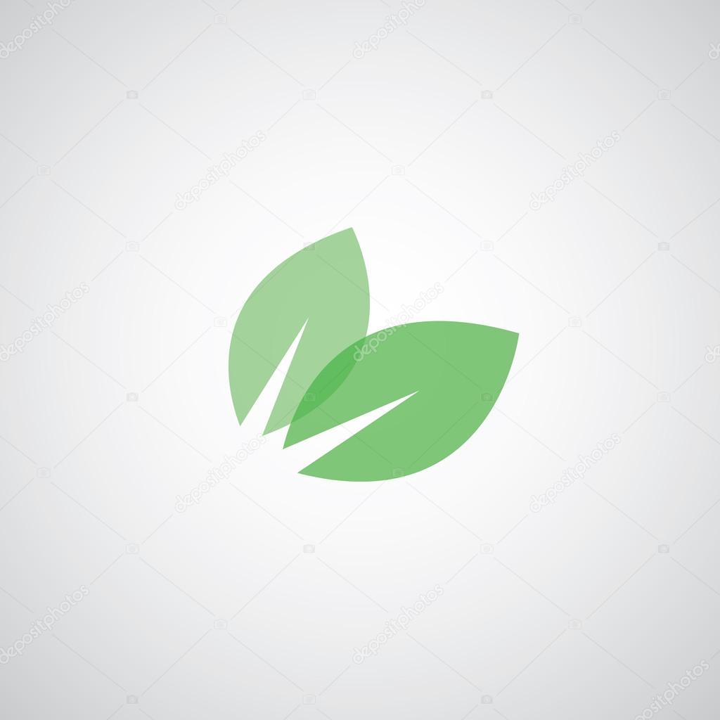 Eco Friendly Green Leaves Logo Royalty Free Vector Image Abstract