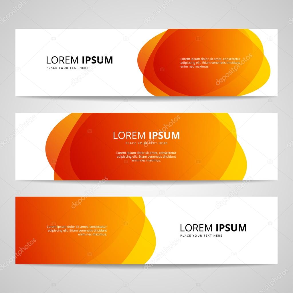 Set of orange banners Stock Vector Image by ©mauro-fabbro #107094908
