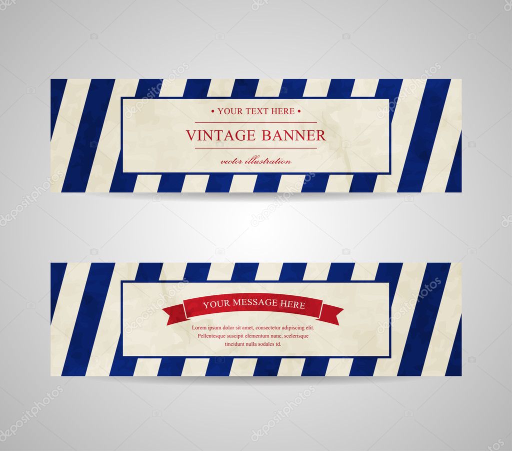 Vintage striped banners Stock Vector Image by ©mauro-fabbro #109298058