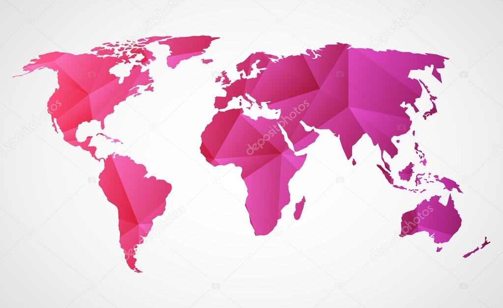 Triangular world map Stock Vector Image by ©mauro-fabbro #109299270