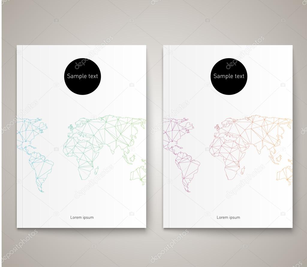 Brochure templates with map Stock Vector Image by ©mauro-fabbro #52736155