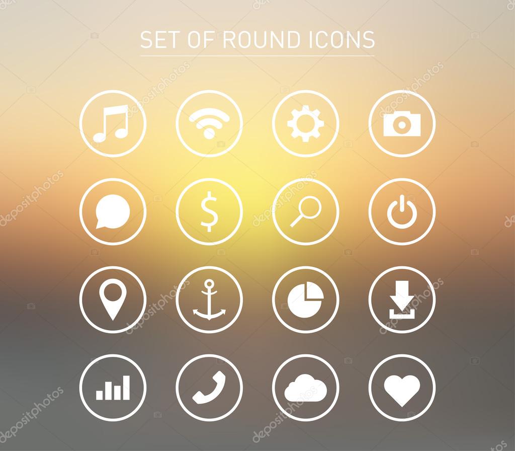 Set of round icons Stock Vector Image by ©mauro-fabbro #52736779