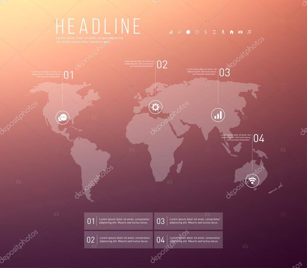 World map infographic template Stock Vector Image by ©mauro-fabbro ...