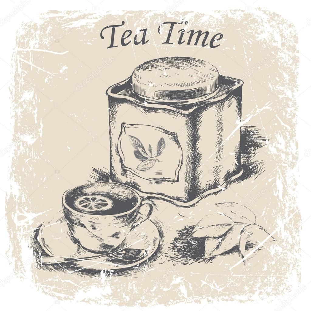 Hand drawing of box of tea Stock Vector Image by ©irina-pittore #69613095
