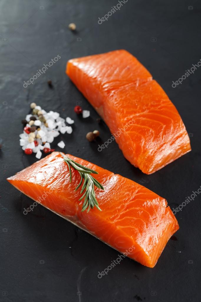 Two pieces of salmon Stock Photo by ©primopiano 64612721