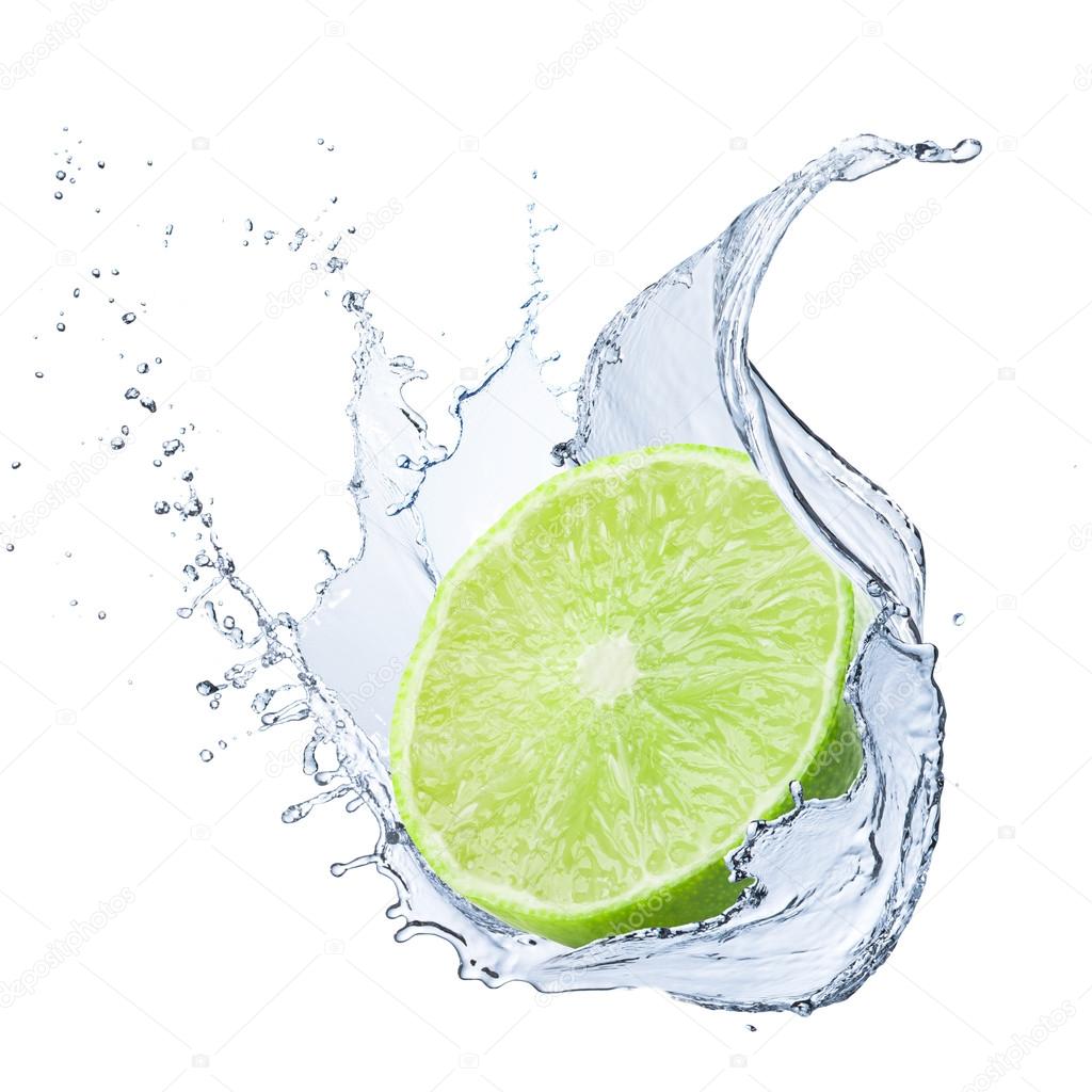 Lime with water splash Stock Photo by ©somchaij 105271210