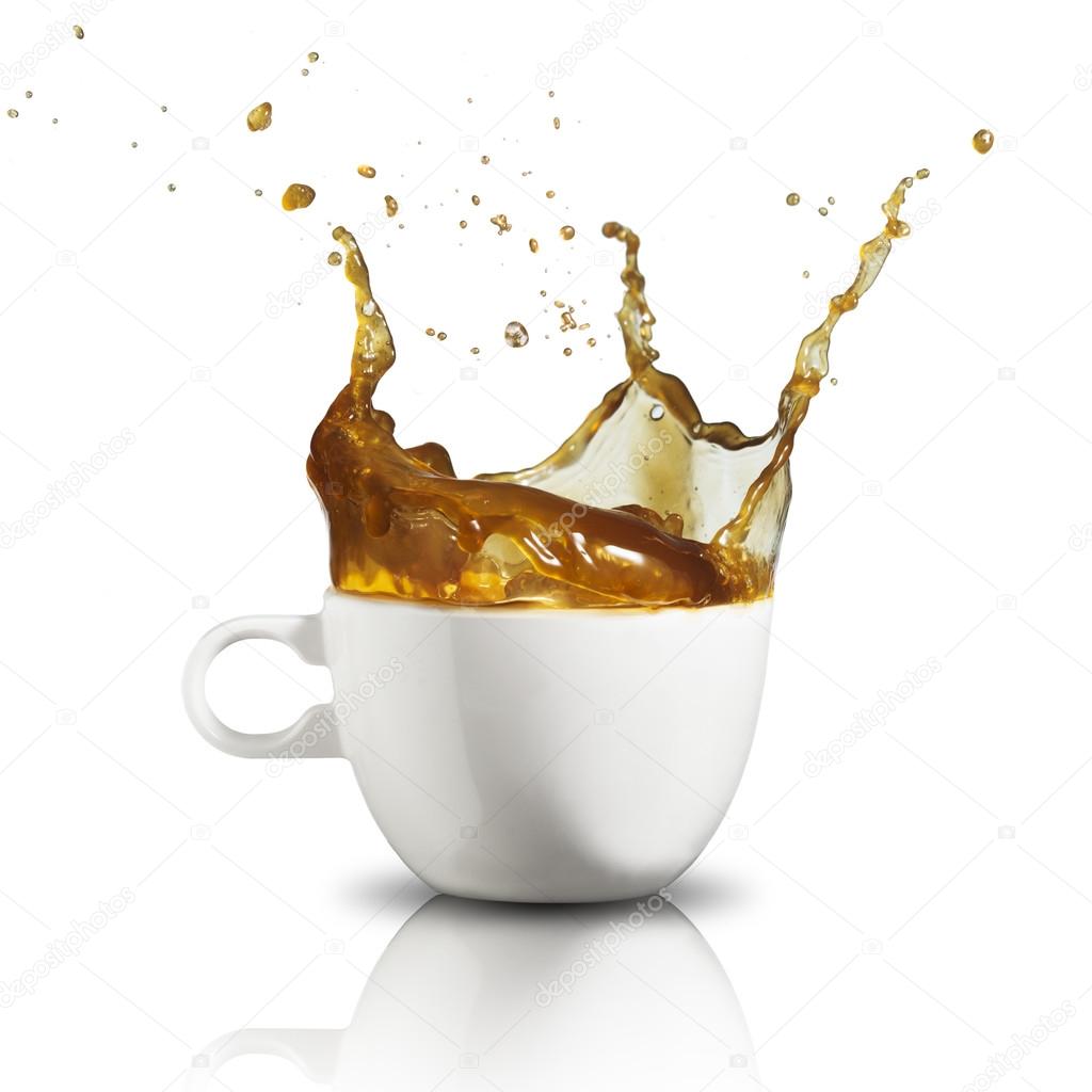 Coffee splash from cup Stock Photo by ©somchaij 61752463
