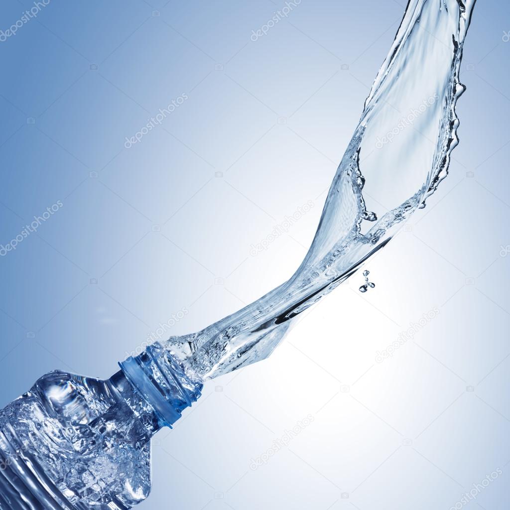 Water Splash From Water Bottle Stock Photo by ©somchaij 77227356