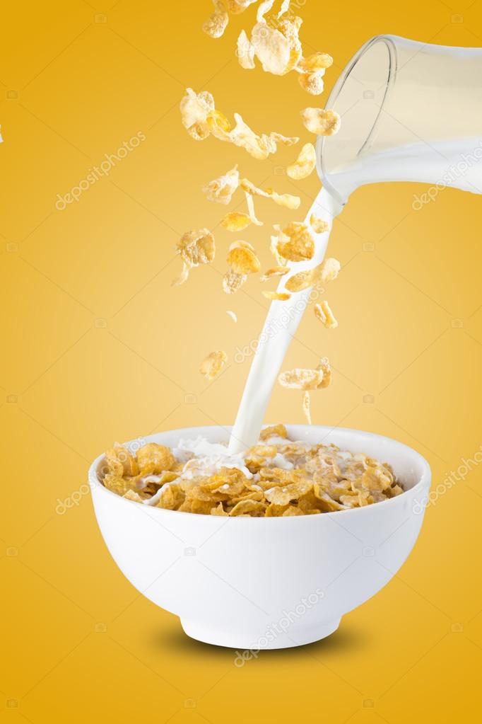 Pouring Milk Into Cereal