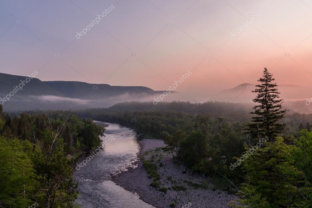 Margaree Valley in Cape Breton Island, Nova Scotia — Stock Photo ...