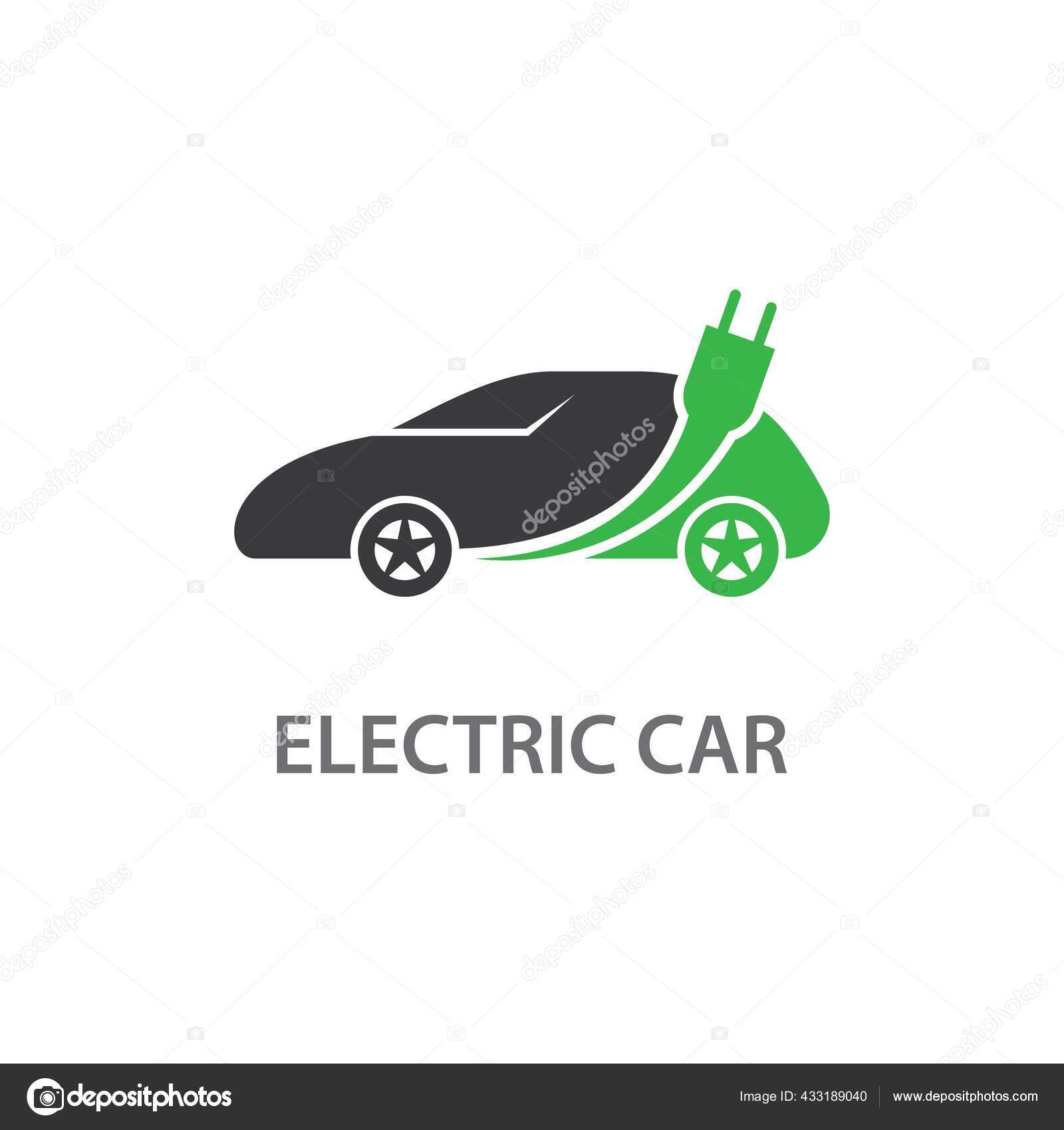 Electric Car Green Car Hybrid Technology Logo Design Stock Vector Image ...