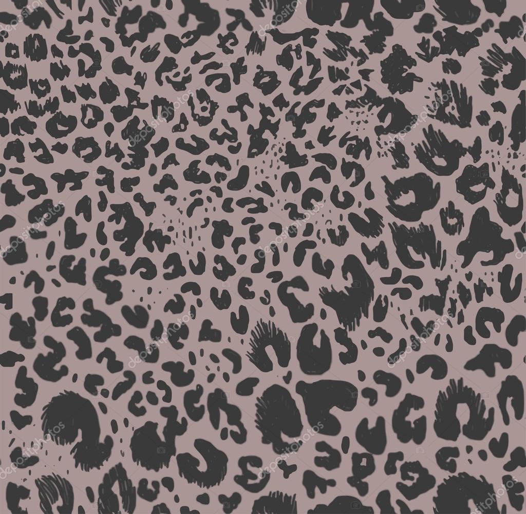 Seamless leopard print on grey. Vector. Stock Vector by ©Purple_Sky ...