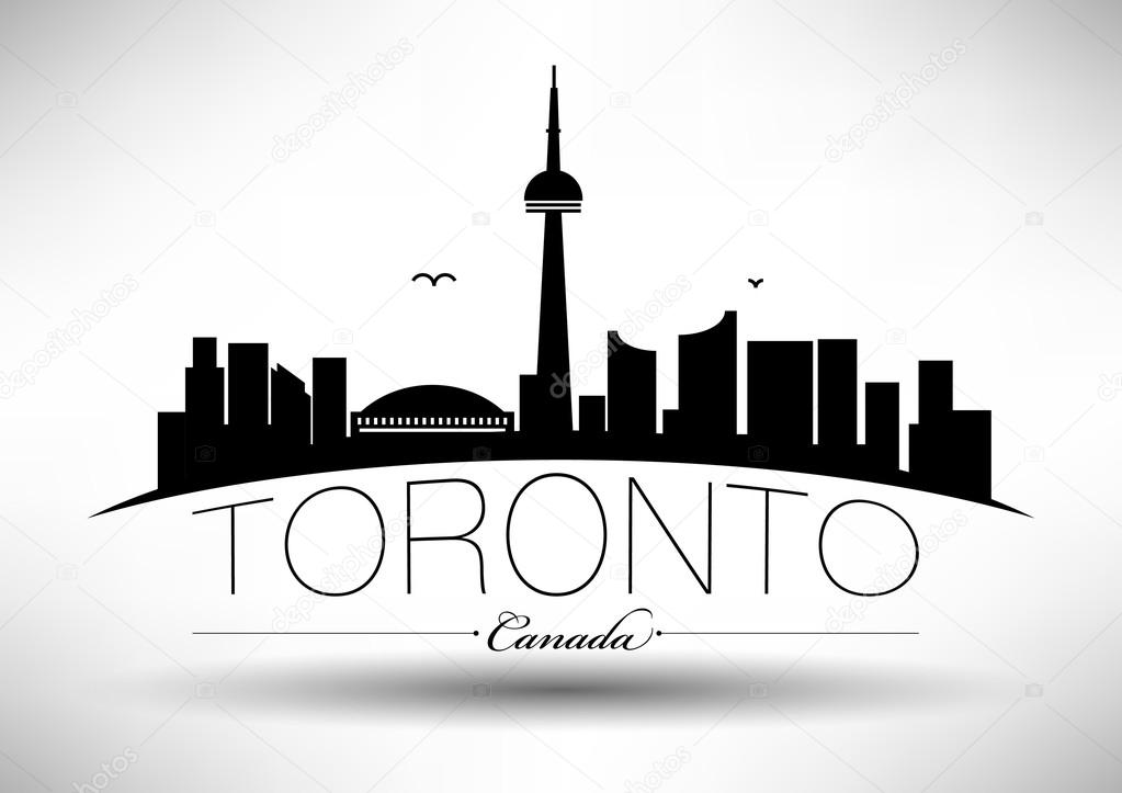Toronto City Skyline Design Stock Vector by ©kursatunsal 119427082