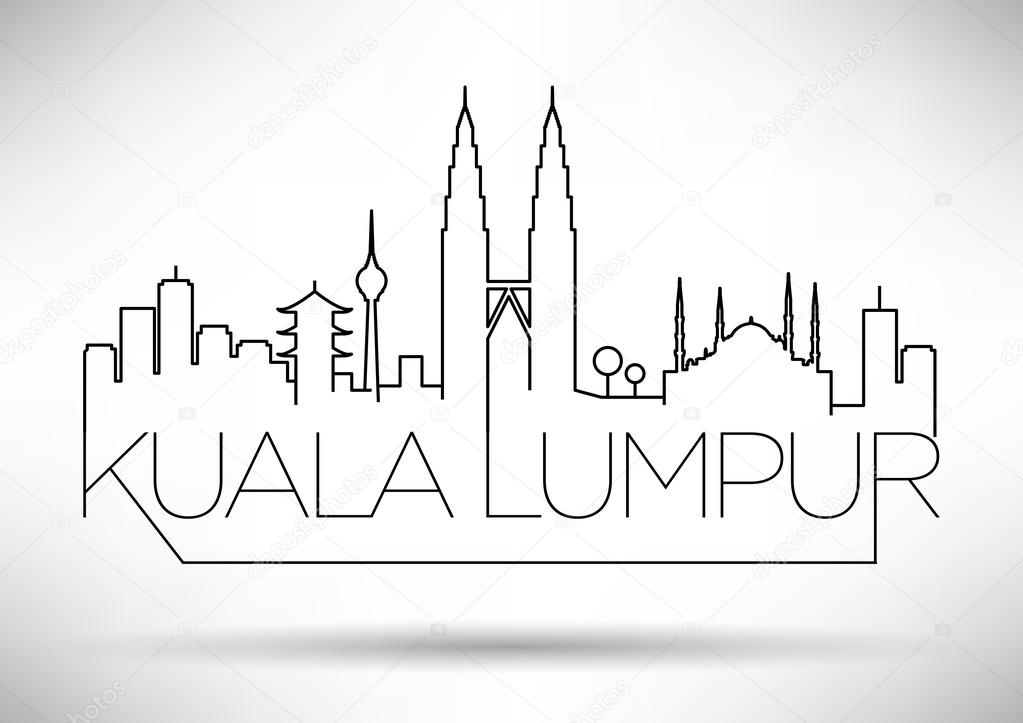 Kuala Lumpur City Line Silhouette Stock Vector by ©kursatunsal 65815221
