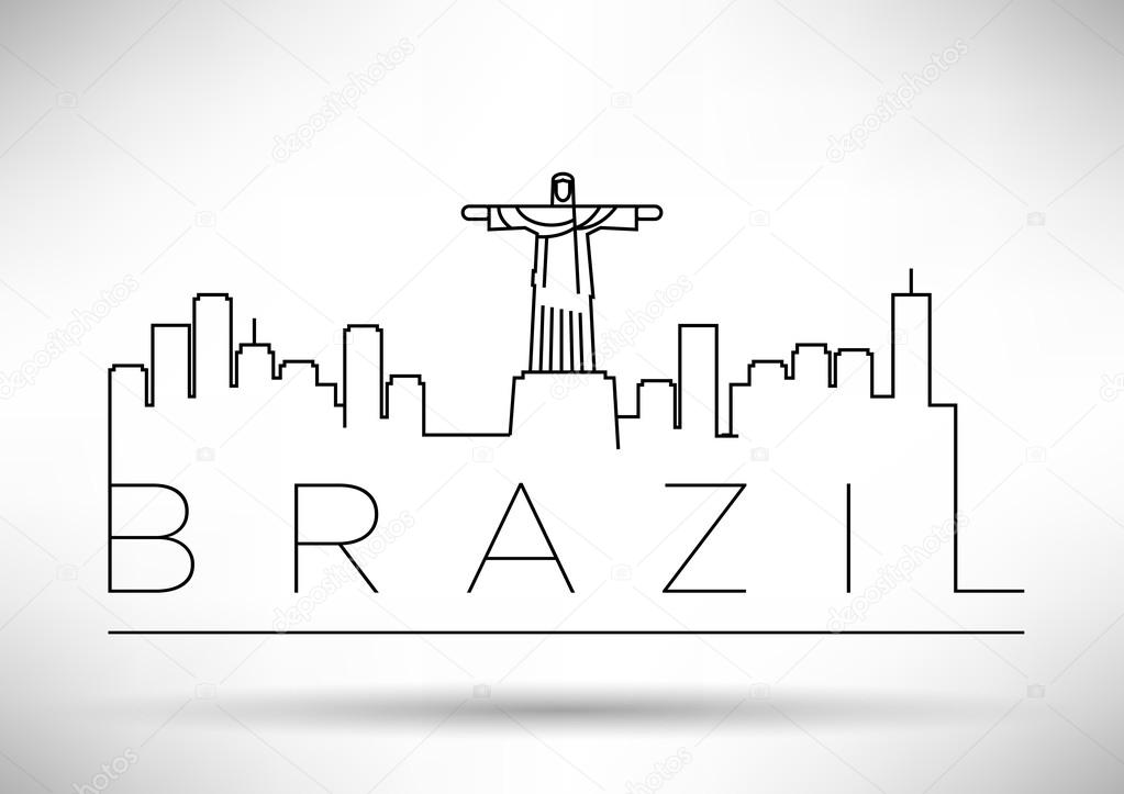 Brazil Line Silhouette Stock Vector Image by ©kursatunsal #65815437