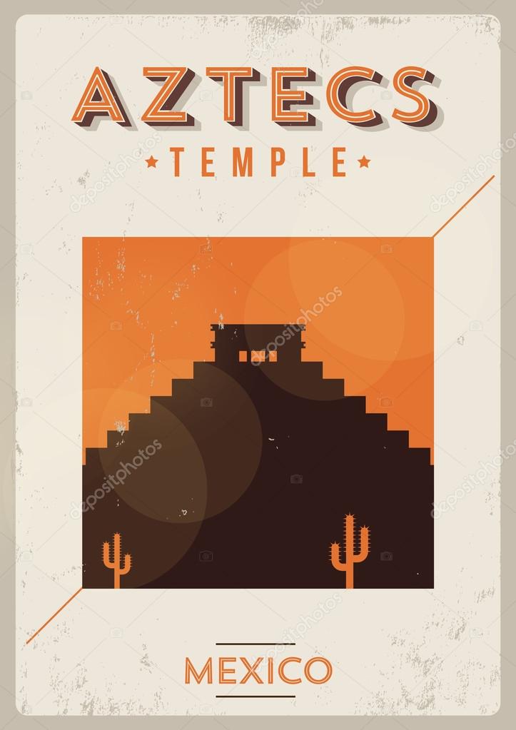 Aztecs Vintage Poster Design Stock Vector Image by ©kursatunsal #74753211