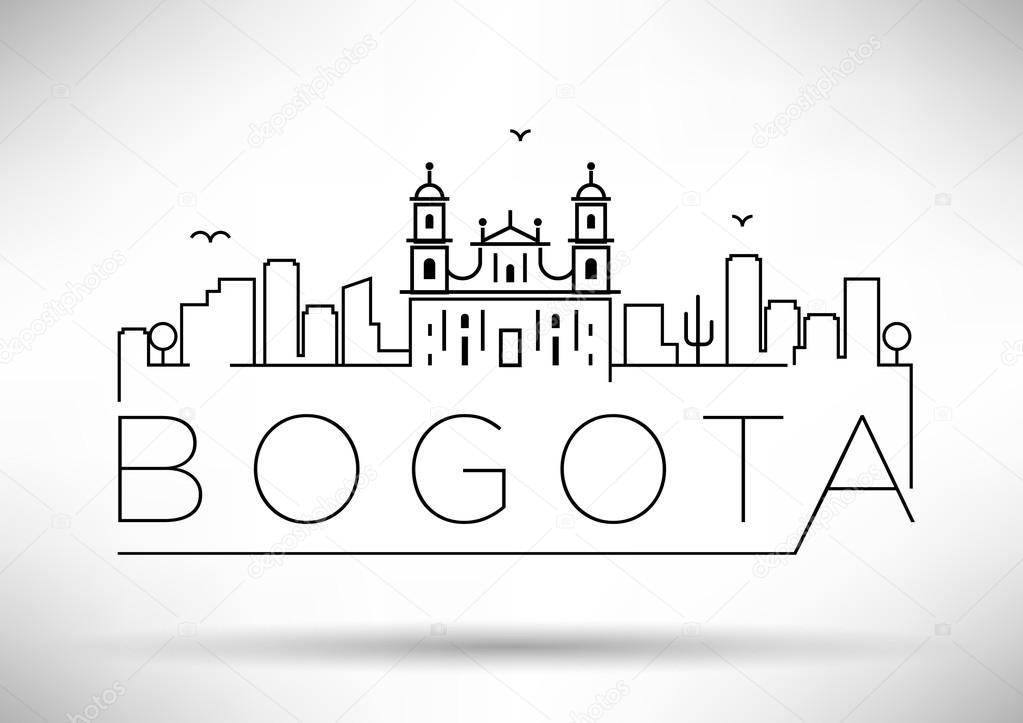 Bogota City Line Silhouette — Stock Vector © kursatunsal #76161147