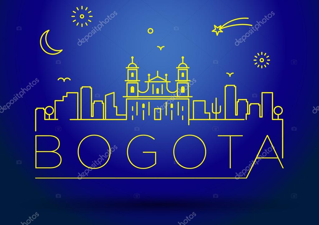 Bogota City Line Silhouette Stock Vector Image by ©kursatunsal #76161195