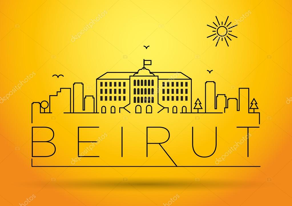 Beirut City Line Silhouette Stock Vector Image by ©kursatunsal #76161197