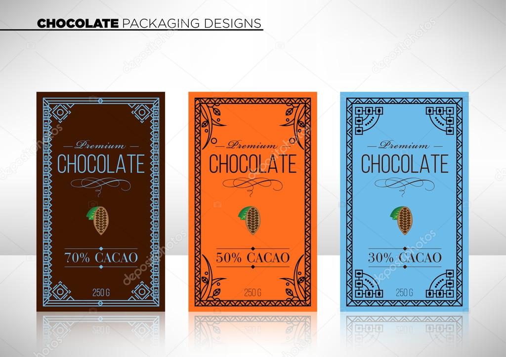 Trendy Vector Chocolate Packaging Template Stock Vector Image by ...