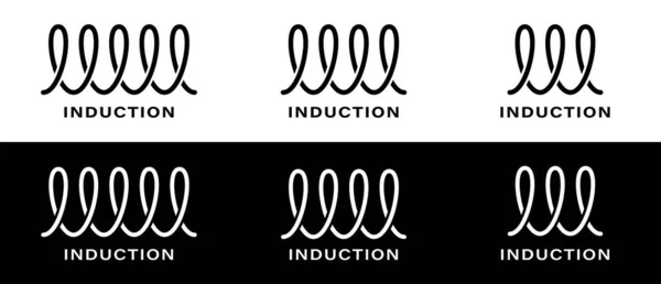 Induction Icon Electric Hob Cooking Stove Oven Cooker Vector Symbol ...