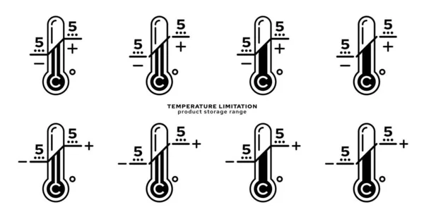 Product Packaging Labeling Temperature Limitation Thermometer Sign ...
