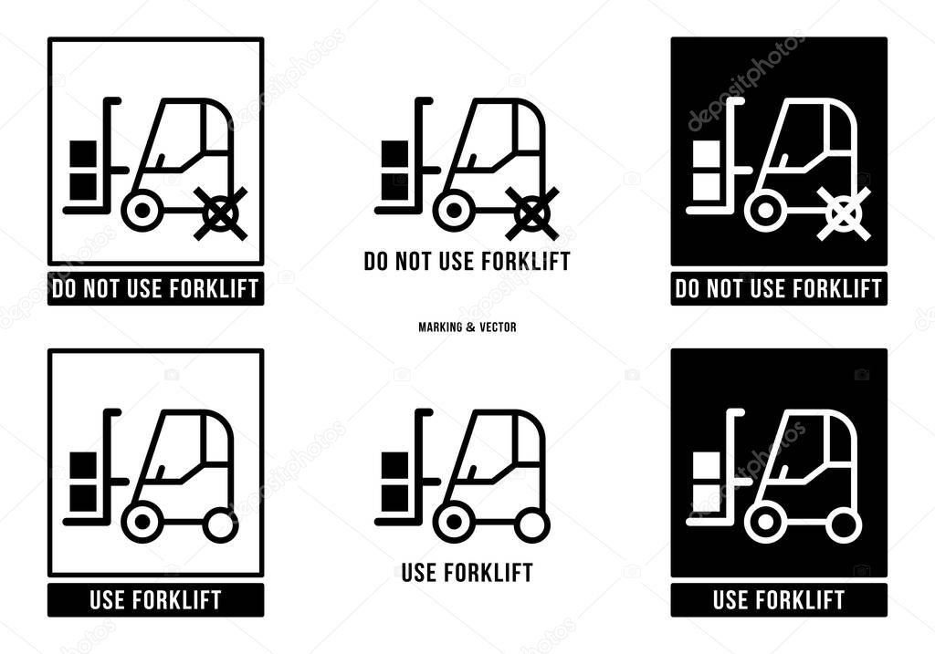 Un conjunto de símbolos de manipulación para productos de embalaje y ...