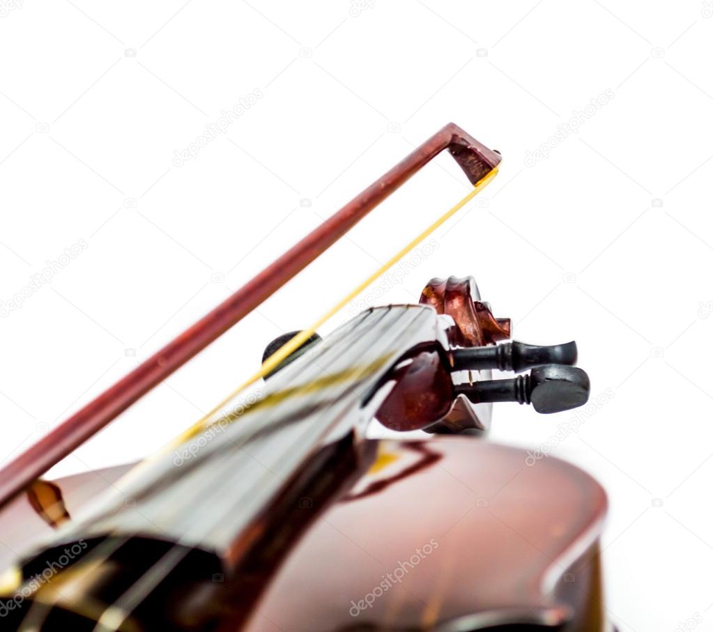 Rollo de violín, cuerpo y arco: fotografía de stock © LalithHerath ...