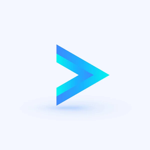 Triangle with on button logo Vector Art Stock Images | Depositphotos