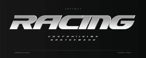 Racing font Vektor Stok, Ilustrasi Racing font Bebas Royalti ...