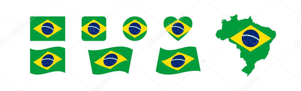 Flag brazil ink Vector Art Stock Images | Depositphotos