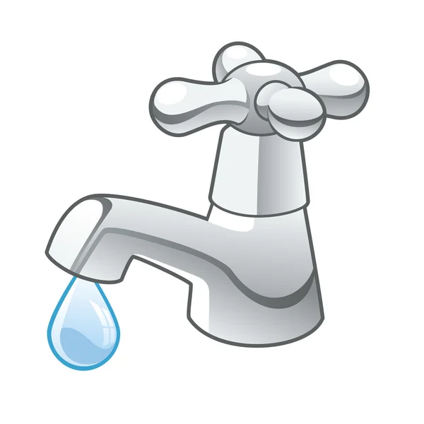 Tropfender Wasserhahn Vektorgrafik Lizenzfreie Grafiken