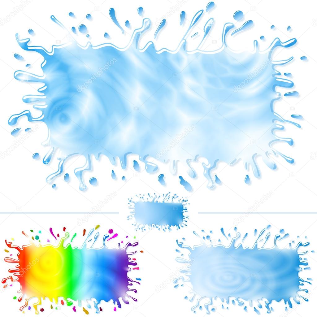 Water Paint Splash Banner Set Stock Vector Image by ©ALXR #52919983