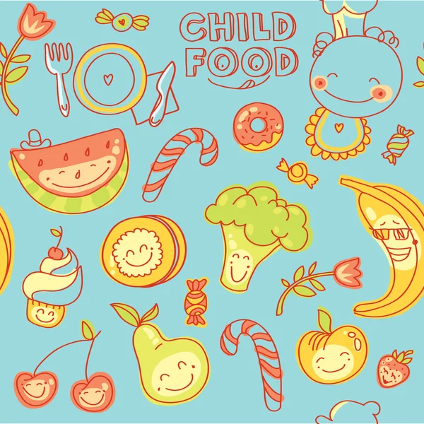 Seamless Child food pattern Stock Vector Image by ©Olyzel #65267267